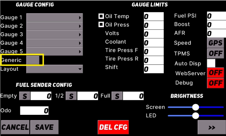 Pro Edition Generic Sensors Configuration - NexGenEFI, LLC - Data Visualization for your hotrod!